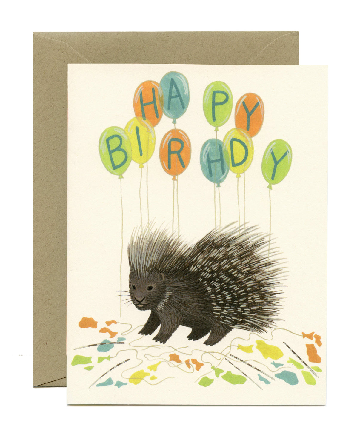 PORCUPINE BALLOONS - BIRTHDAY GREETING CARD – Yeppie Paper